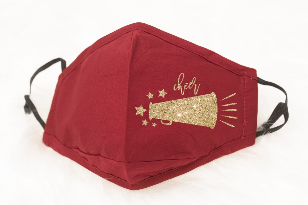 Cheerleading Face Mask, Cheerleading, Red Face Mask, Adult Face Mask ...
