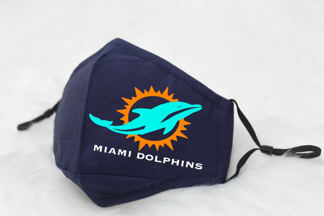 Miami Dolphins Face Mask Miami Dolphins Cotton Face Mask - Etsy