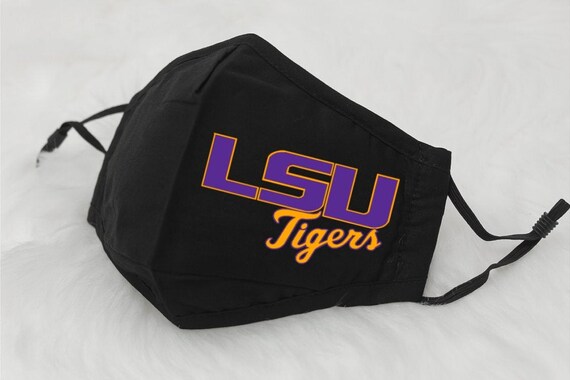 LSU Tigers Face Mask Adult Mask Kids Mask Adjustable Face | Etsy