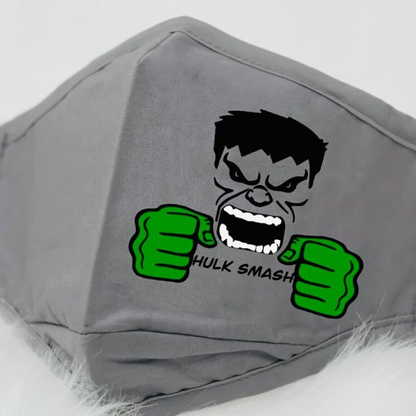Hulk Face Mask - Etsy