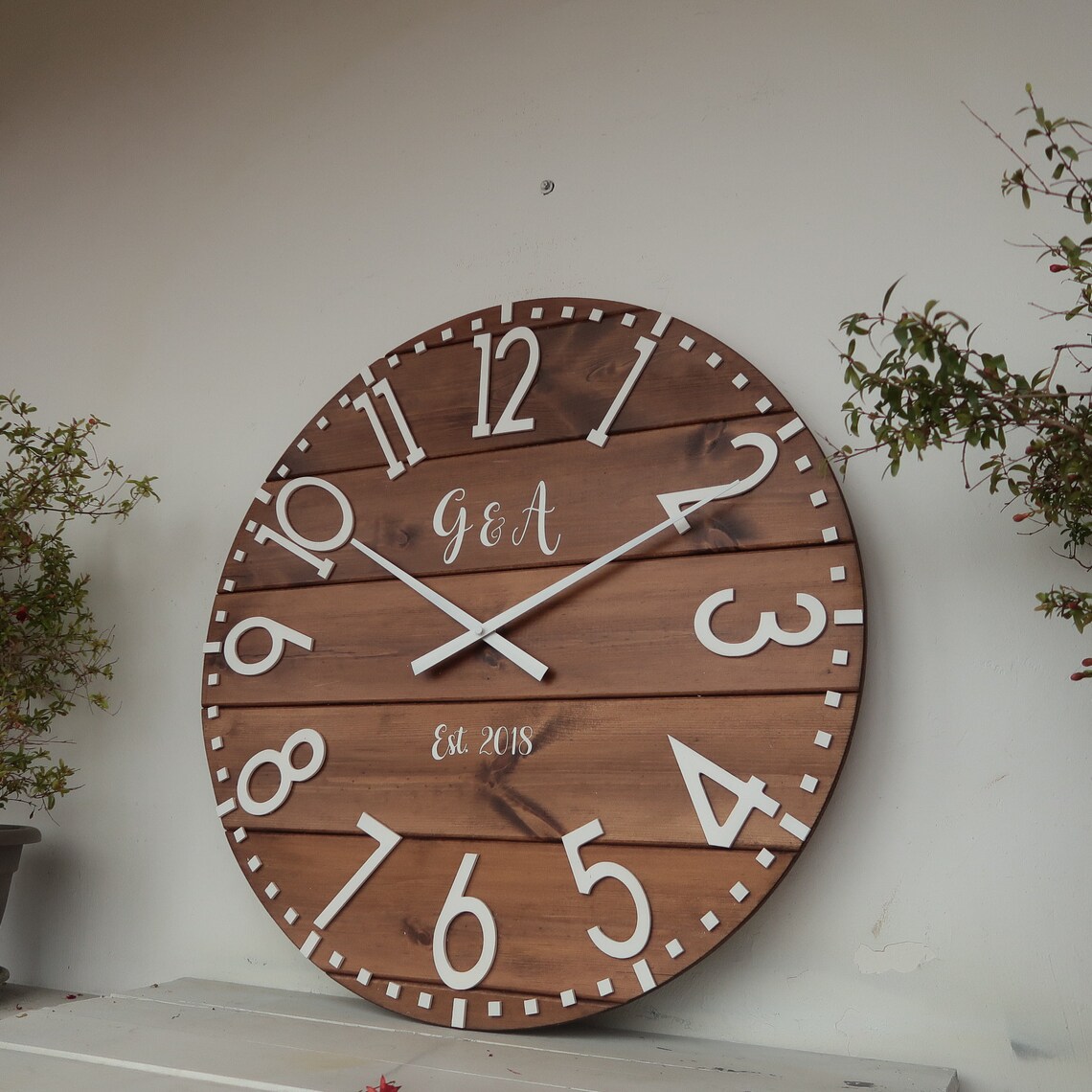 16 20 24 Rustic wall clock Rustic kitchen | Etsy