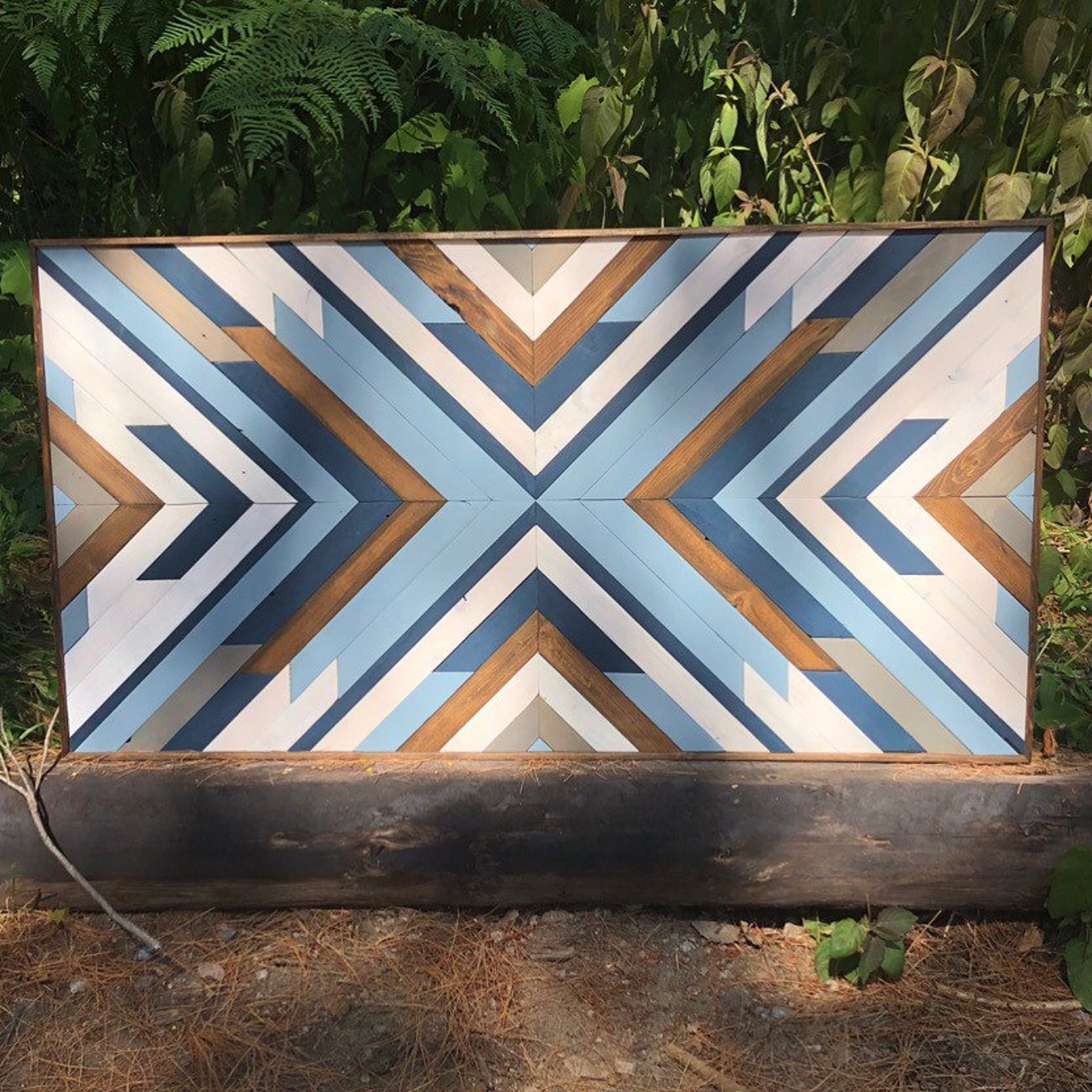 Geometric Mosaic Wood Quilt Wall Art - Etsy