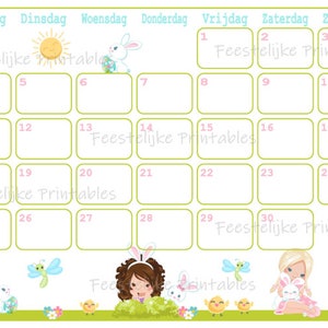 2022 Kalender Nederlands 2022 Printables Vrolijke | Etsy