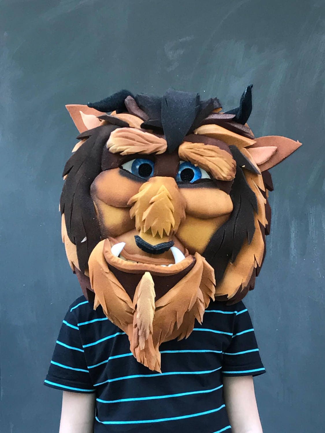 Beast Costume, Handmade Foam Head, Beast Headdress - Etsy