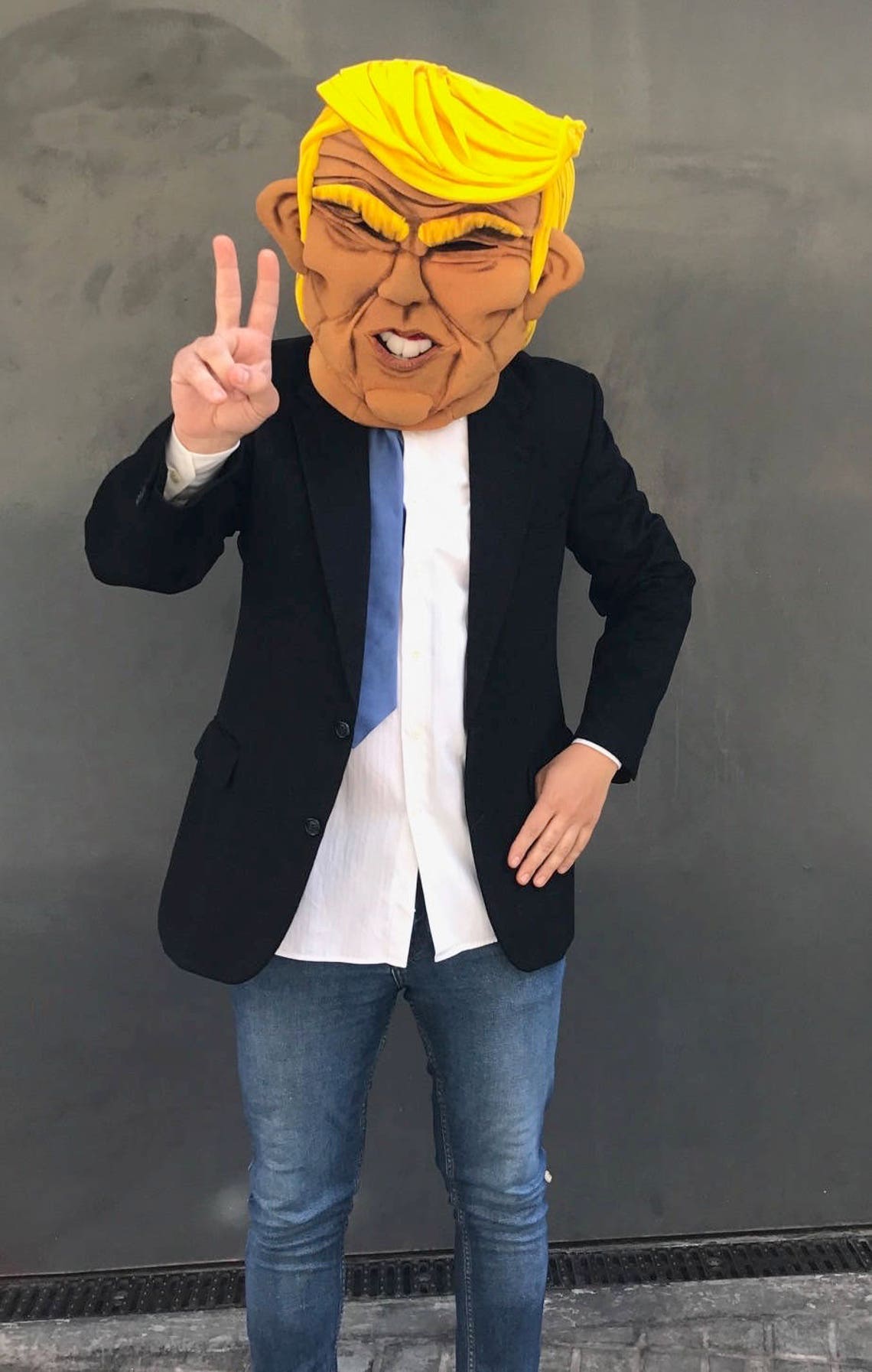Donald Trump Costume Trump Mask Halloween Costume Foam Head - Etsy