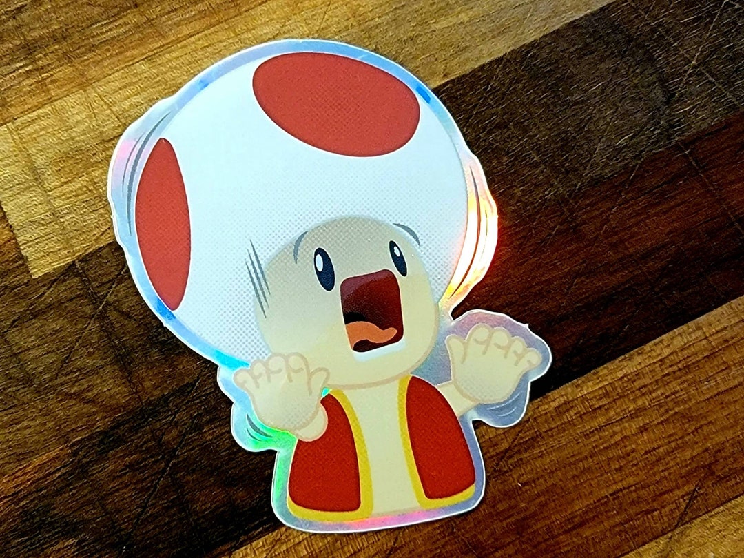 Don't Panic! - Super Mario Worried Toad Sticker - Etsy