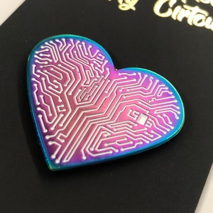 Heart Circuit - Enamel Pin - Etsy