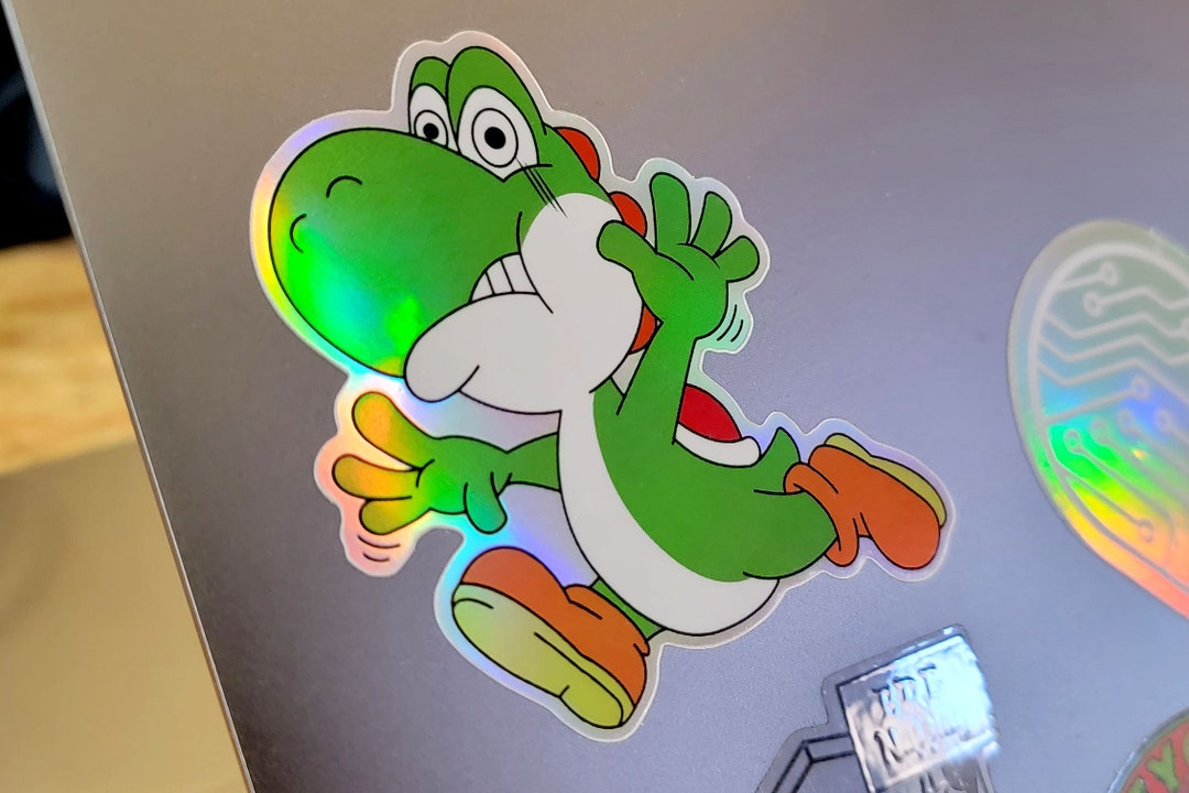 Don't Panic! - Super Mario Worried Yoshi Sticker - Green - Etsy