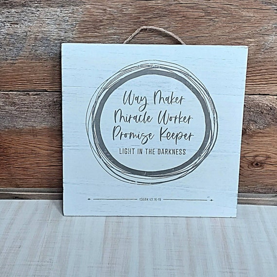 Way Maker Bible Verse Sign - Etsy