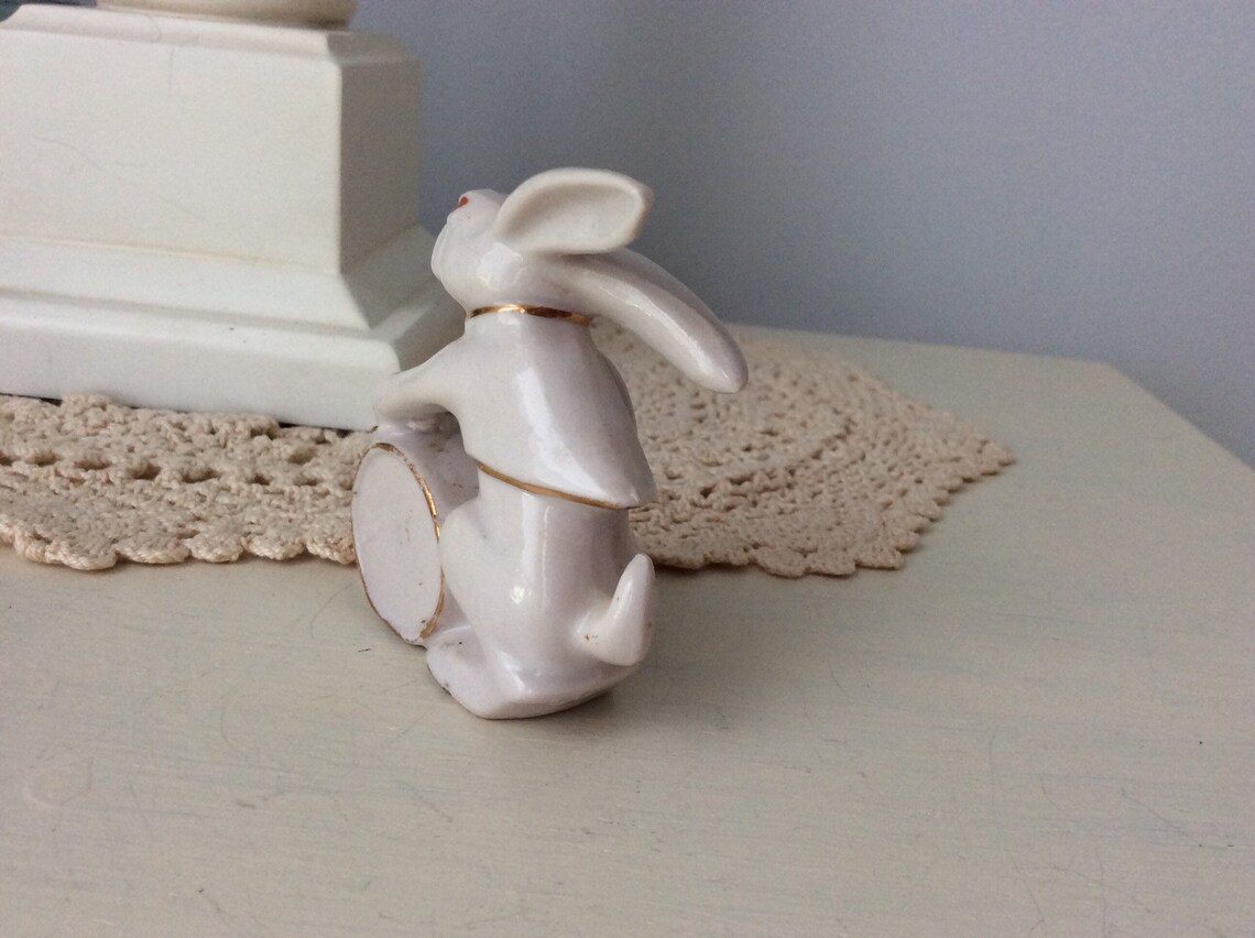 Vintage Ceramic Bunny Made in Occupied Japan Bunny With Drum - Etsy