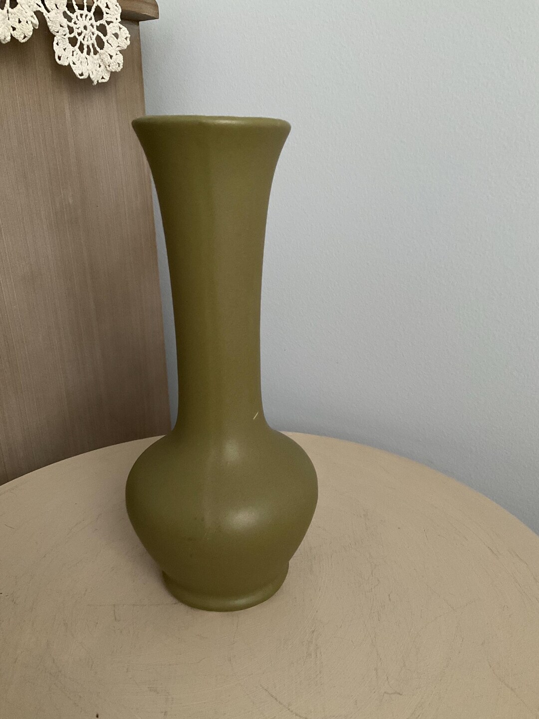 Floraline Vase Mccoy Green Matte USA Mid-century - Etsy