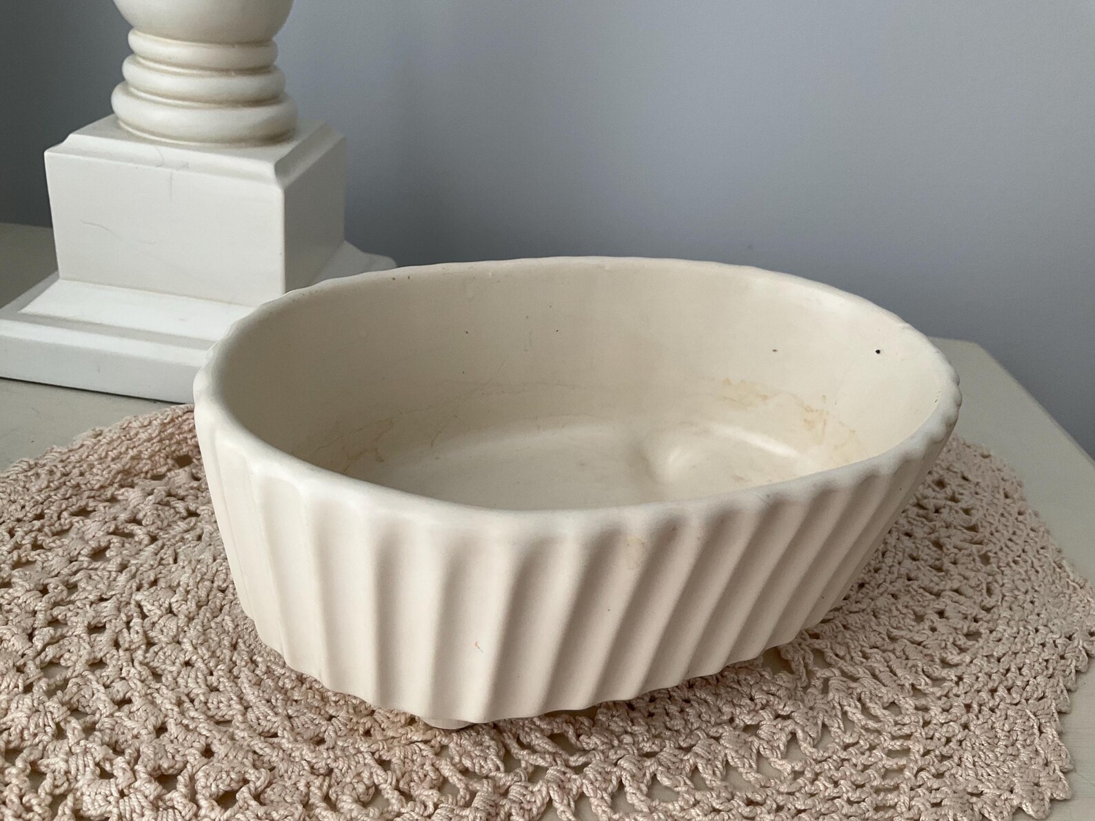 Hull USA Planter F39 Oval Ribbed 7” Low Flower Pot - Etsy