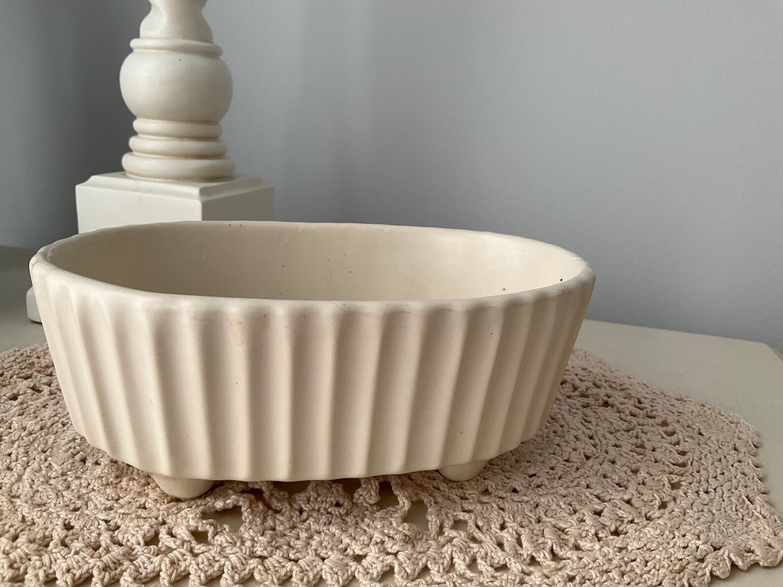 Hull USA Planter F39 Oval Ribbed 7” Low Flower Pot - Etsy