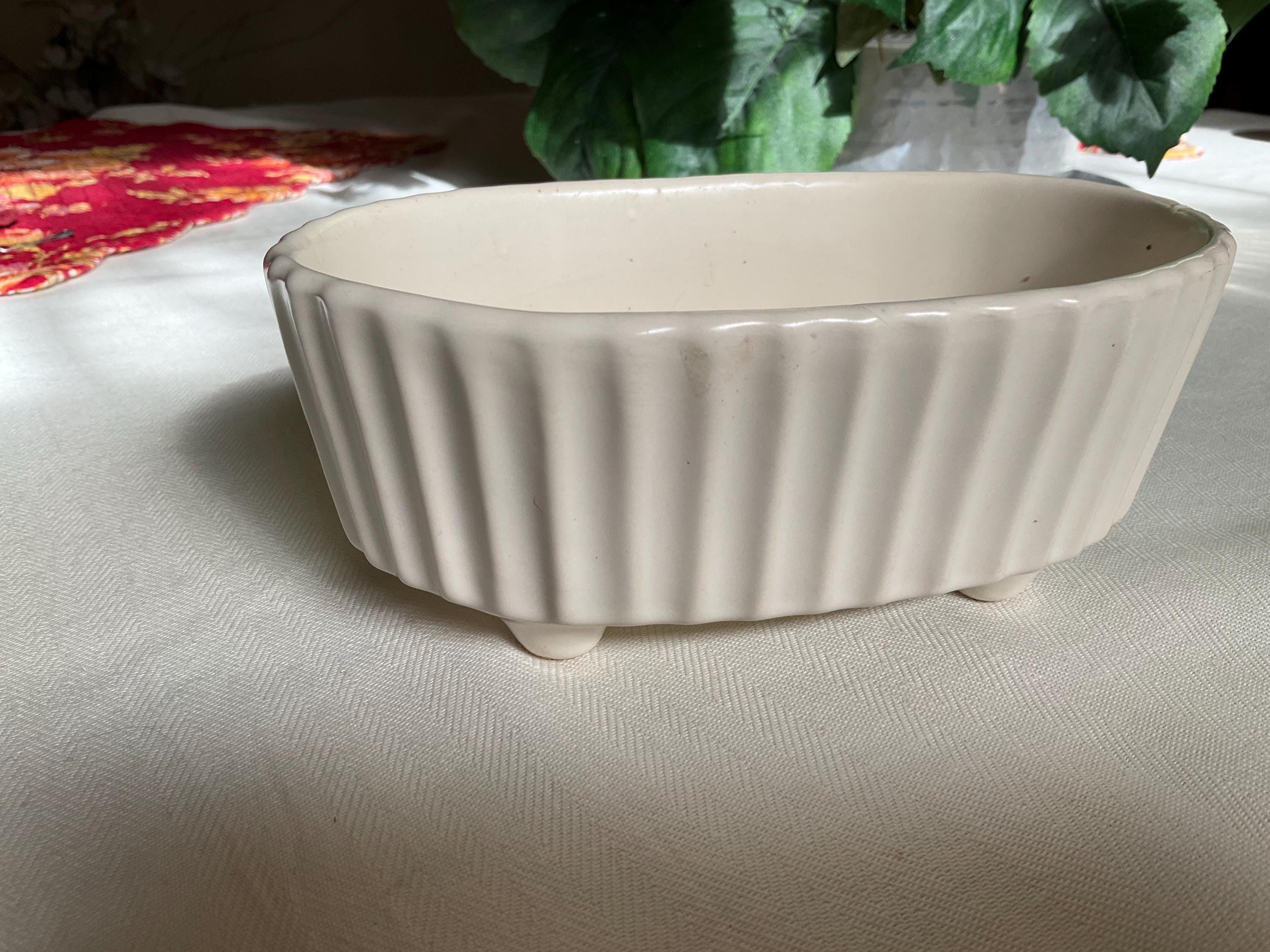 Hull USA Planter F39 Oval Ribbed 7” Low Flower Pot - Etsy