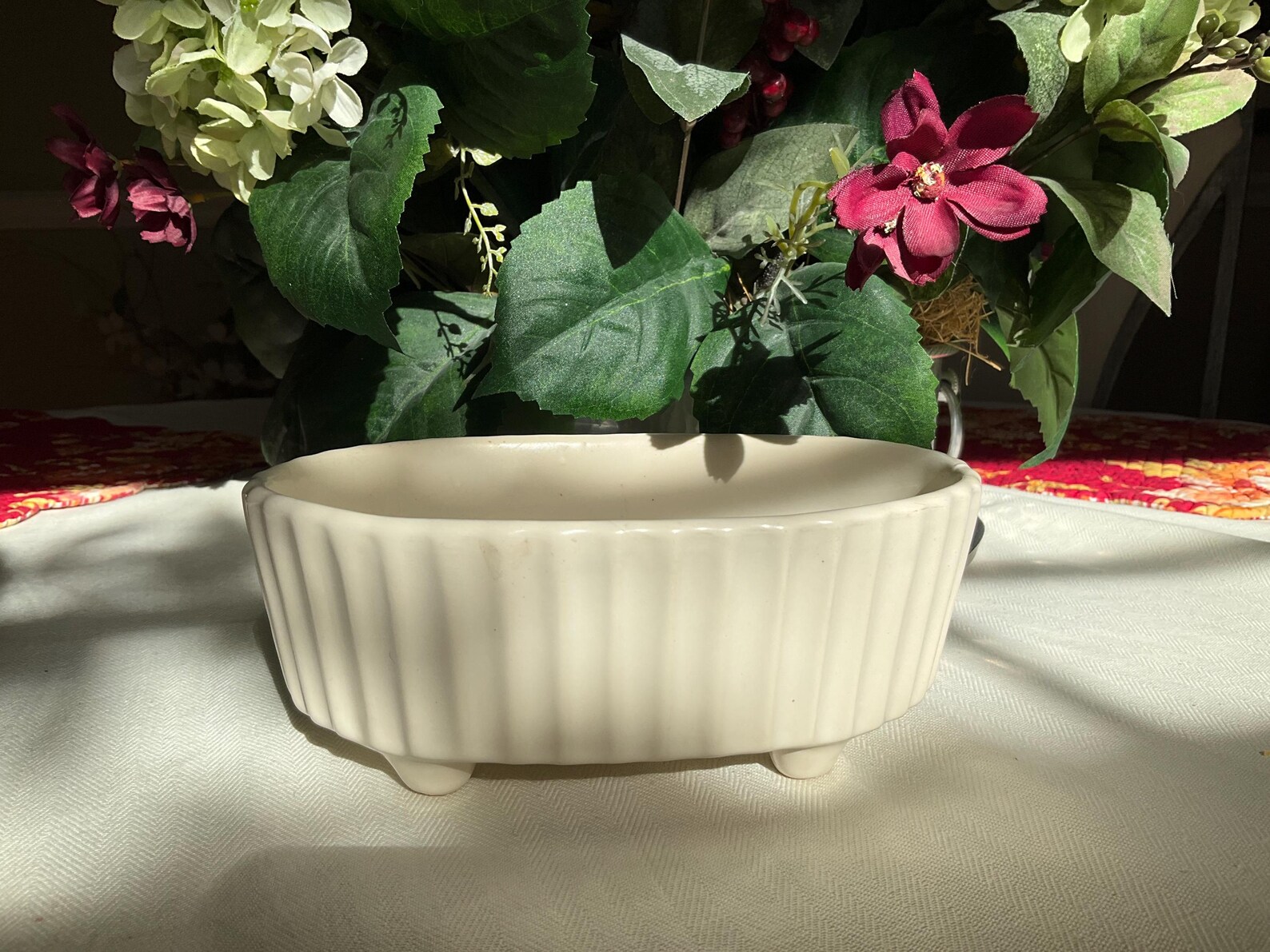 Hull USA Planter F39 Oval Ribbed 7” Low Flower Pot - Etsy