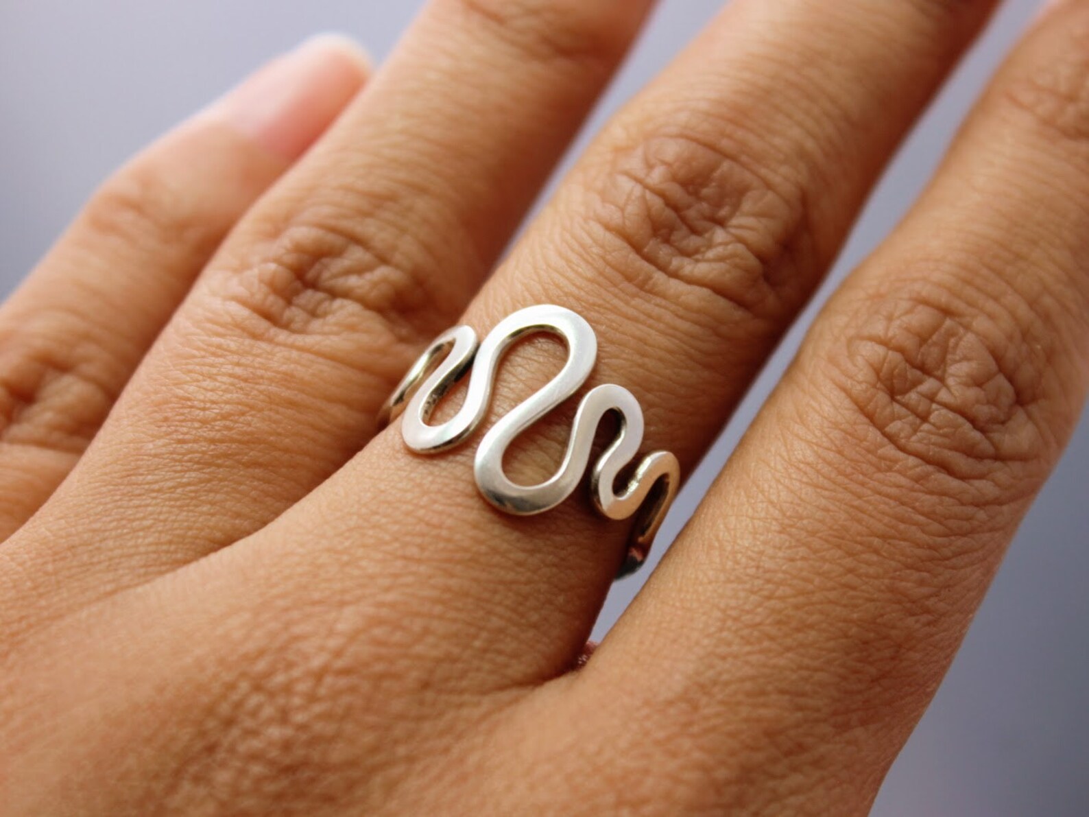 Wavy Silver Ring Sterling Silver Statement Ring Silver - Etsy