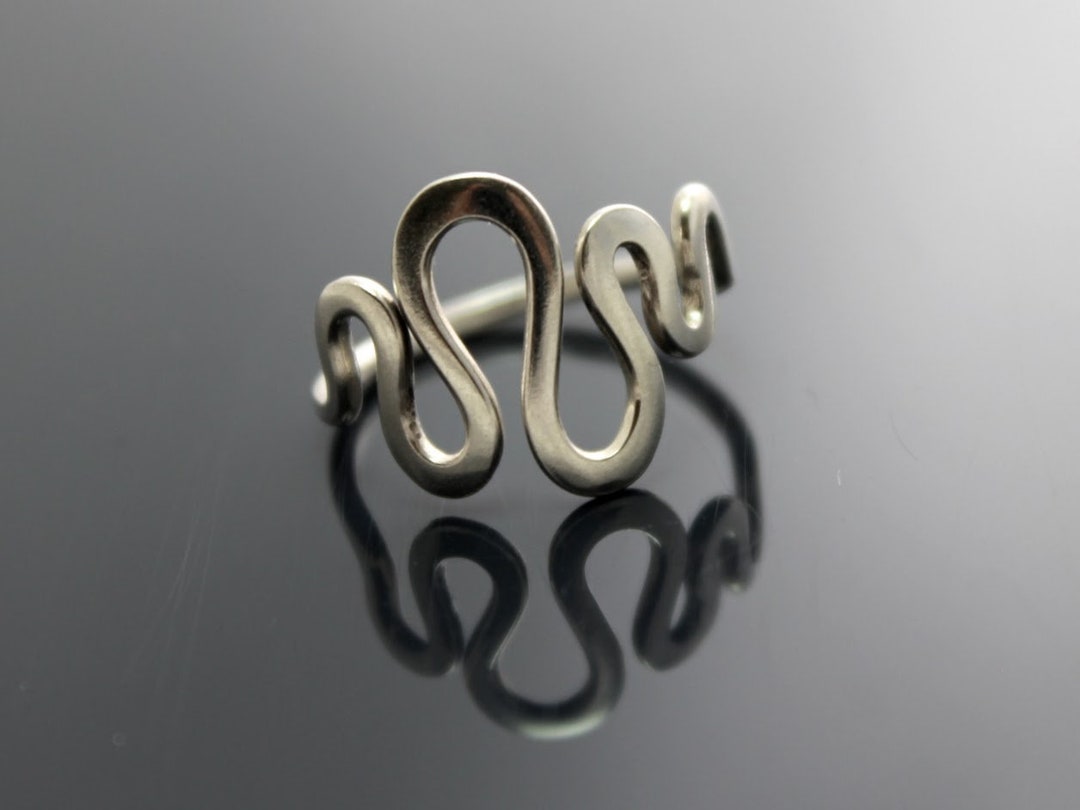 Wavy Silver Ring Sterling Silver Statement Ring Silver - Etsy
