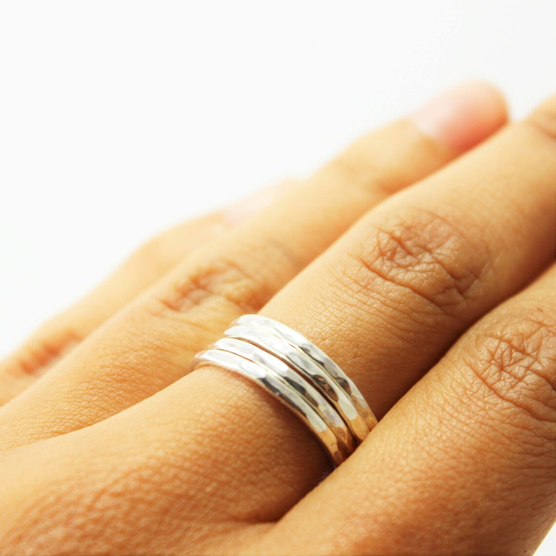 Thin Stacking Rings Sterling Silver Slim Stacking Rings - Etsy
