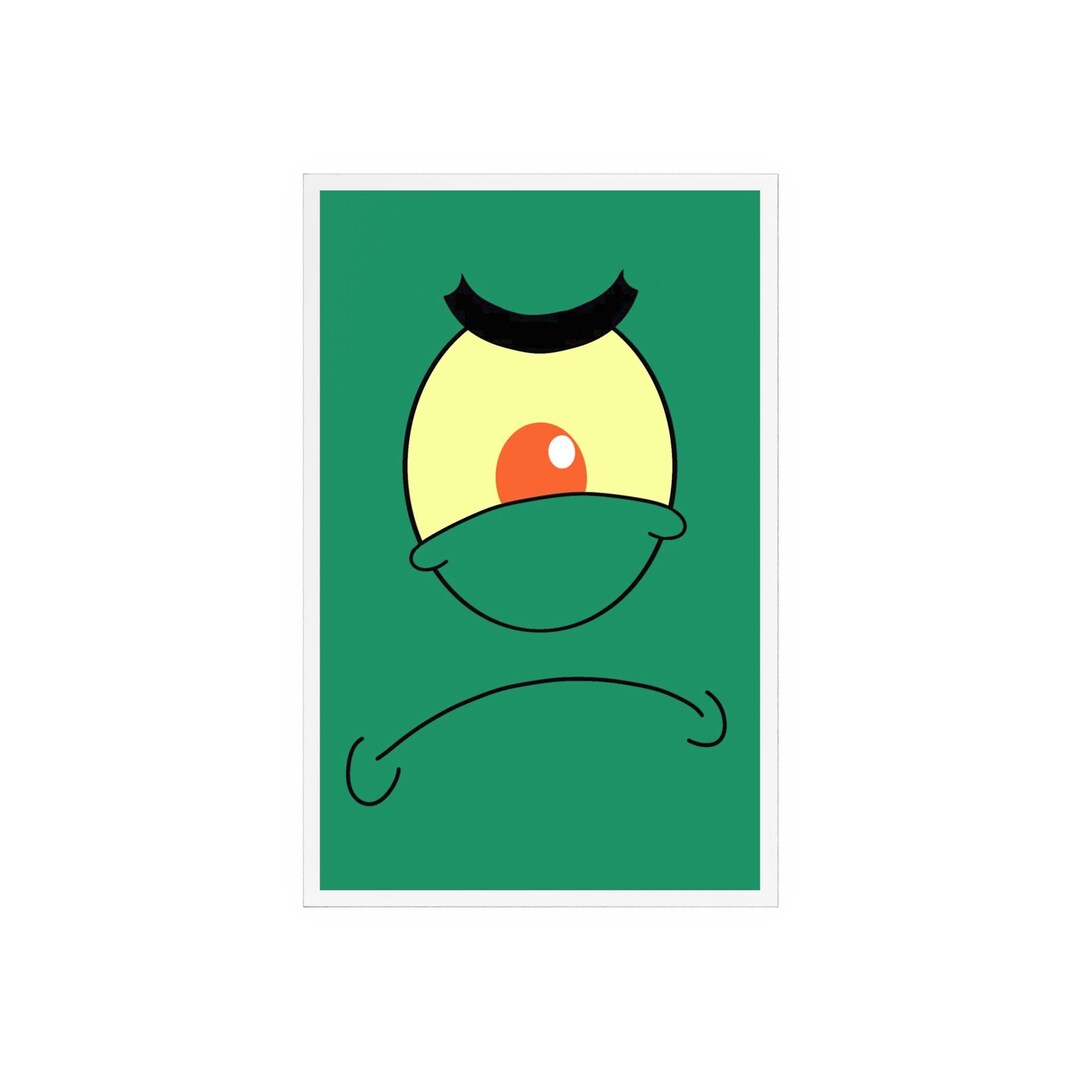 Spongebob Squarepants-plankton Acrylic Sign With Wooden Stand - Etsy