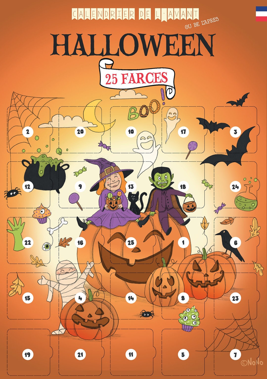 Calendar Before or After Halloween 25 Pranks From 3 to 10 Years Old - Etsy