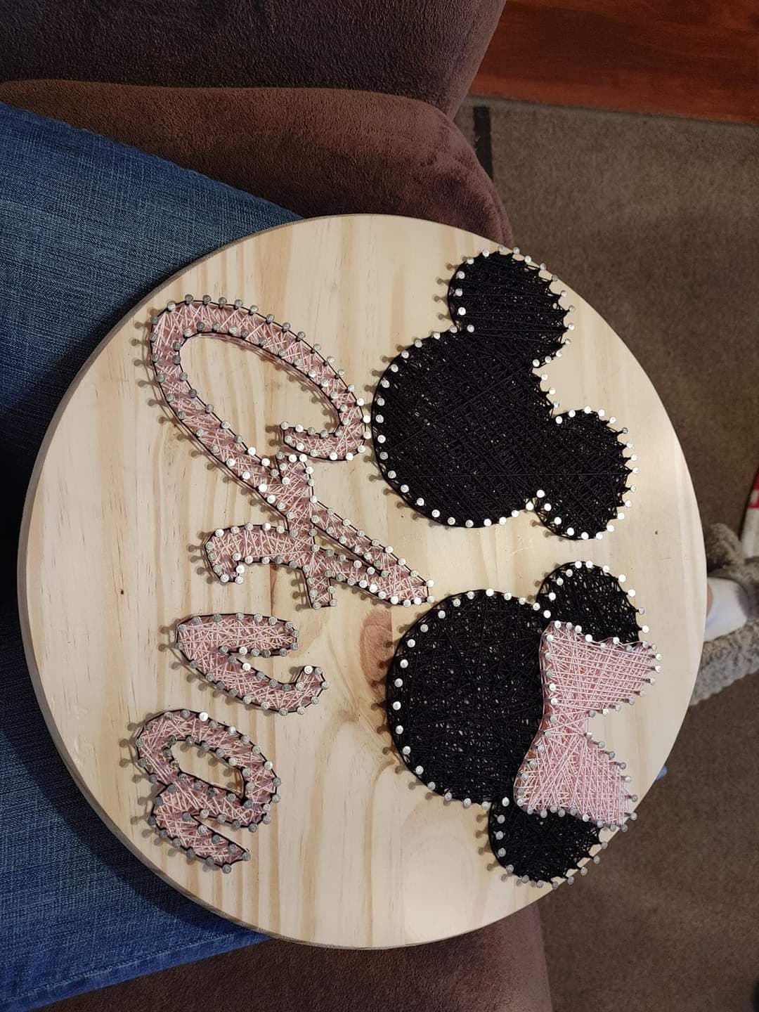 Mickey and Minnie String Art - Etsy