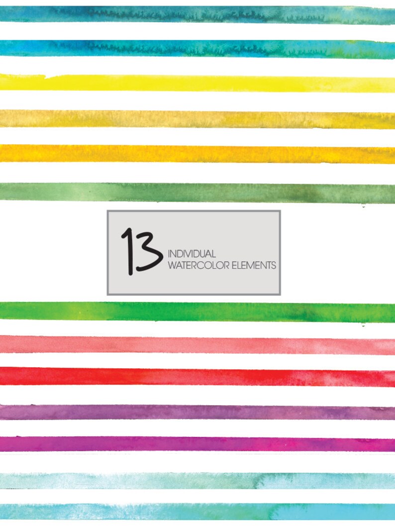 Watercolor Stripes - Etsy