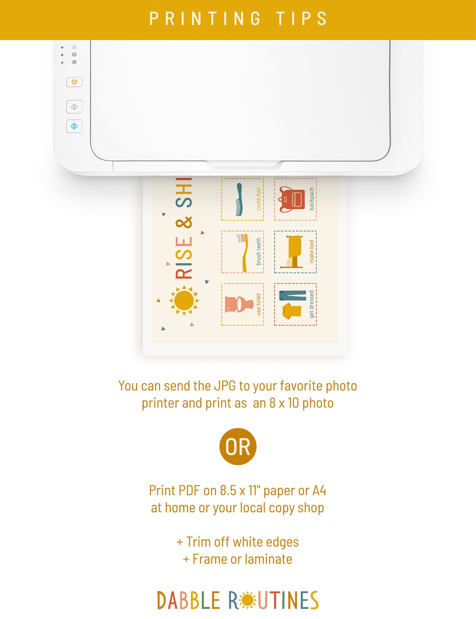 Rise and Shine Morning Routine Chart / Custom Kids Routine - Etsy Canada