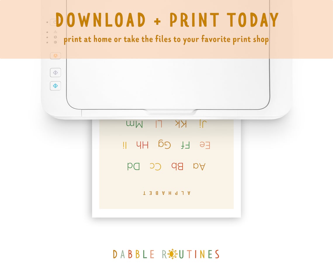Printable Alphabet Poster I PDF and JPG I Four Sizes I - Etsy