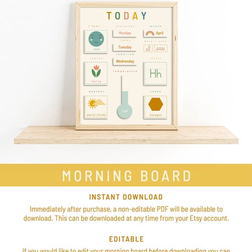 Daily Morning Board Preschool Circle Time Board Kids Daily - Etsy Australia