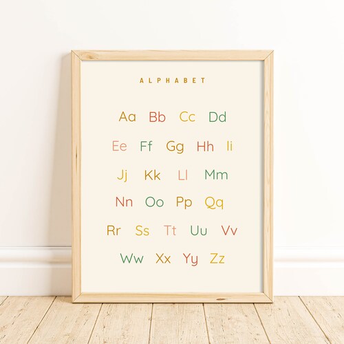 Printable Alphabet Poster I PDF and JPG I Four Sizes I - Etsy