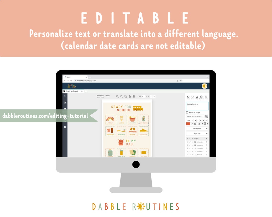 Monthly Calendar for Kids I Learning Calendar I Perpetual - Etsy