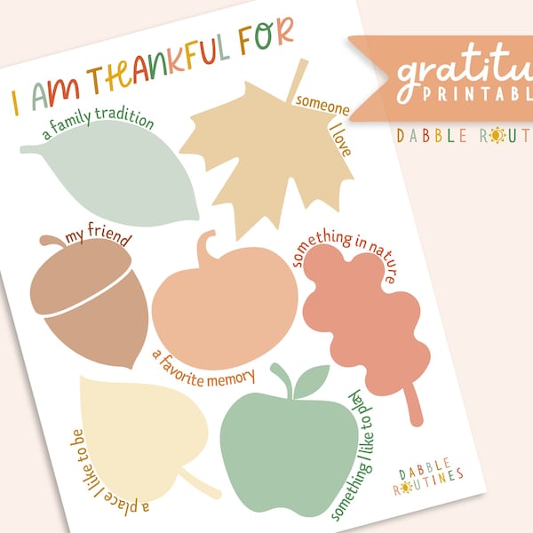 Gratitude Worksheet Printable - Etsy
