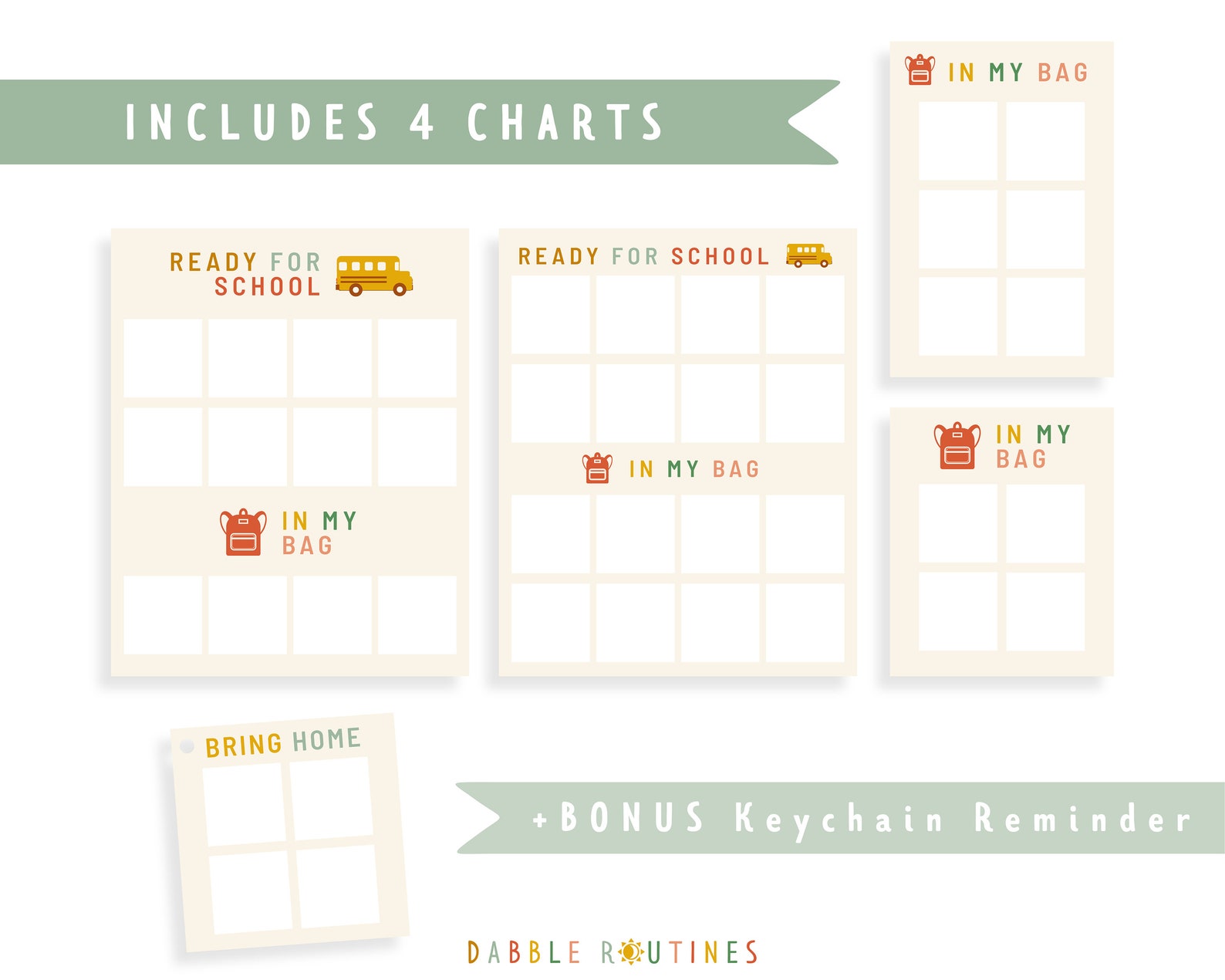 School Morning Checklist I Ready for School Morning Routine I - Etsy