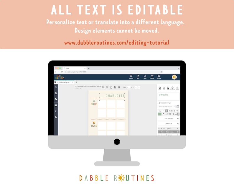 To Do Done Routine Chart I Mix and Match I Kids Chore Chart I - Etsy