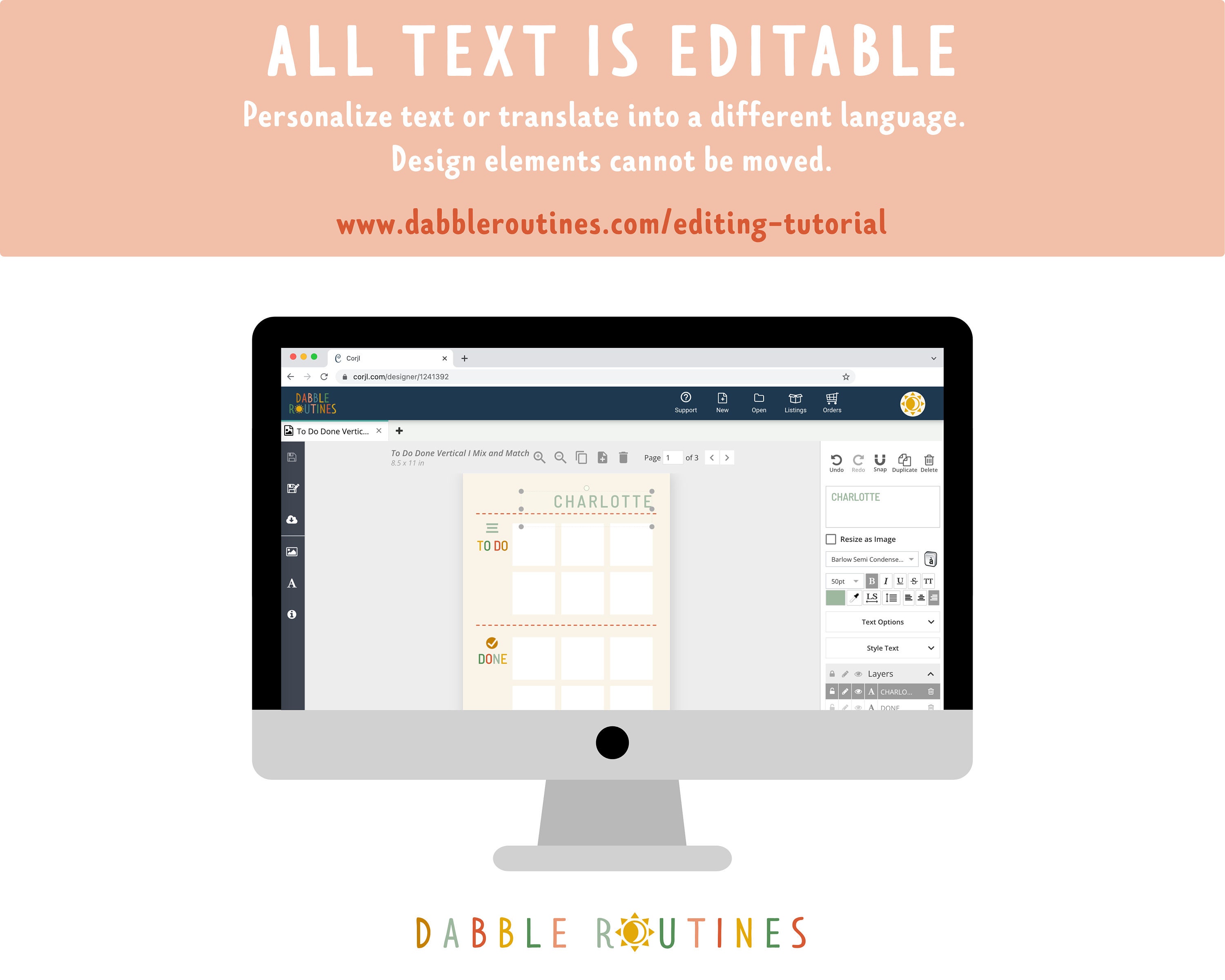 To Do Done Routine Chart I Mix and Match I Kids Chore Chart I - Etsy