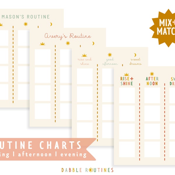 Toddler Routine Chart - Etsy