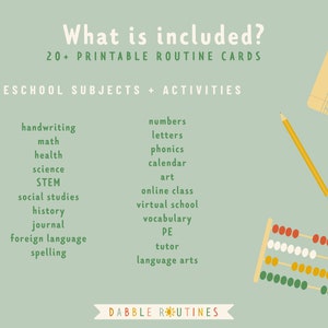 Homeschool Routine Cards I Mix and Match I Homeschool Printable ...