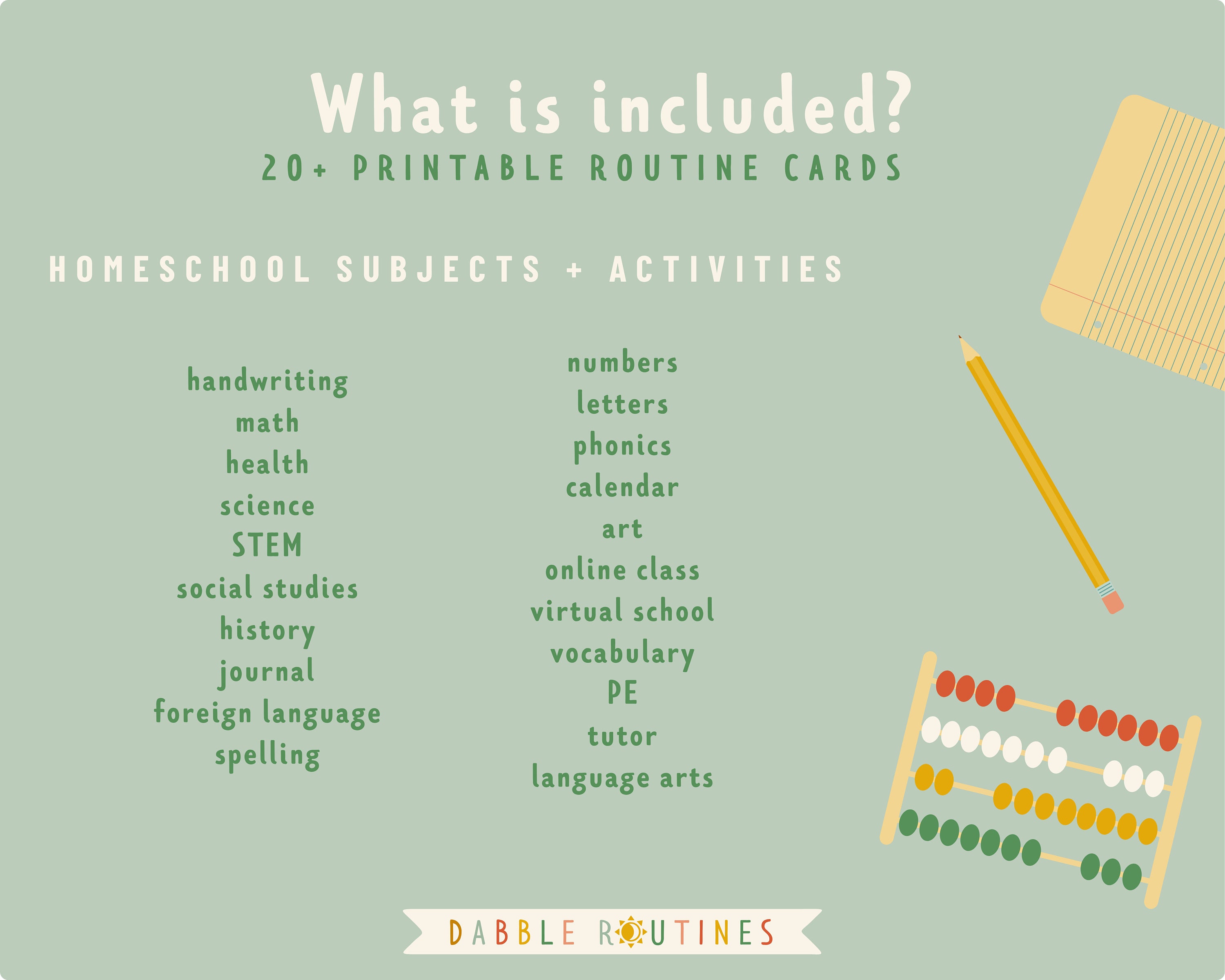 Homeschool Routine Cards I Mix and Match I Homeschool - Etsy