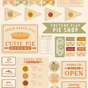Pretend Play Printable Pie Shop I Fall Preschool Activities I Toddler ...