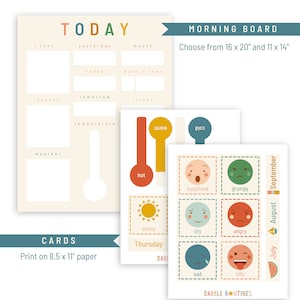 Circle Time Morning Board I Homeschool Calendar I Weather Chart I Kids ...