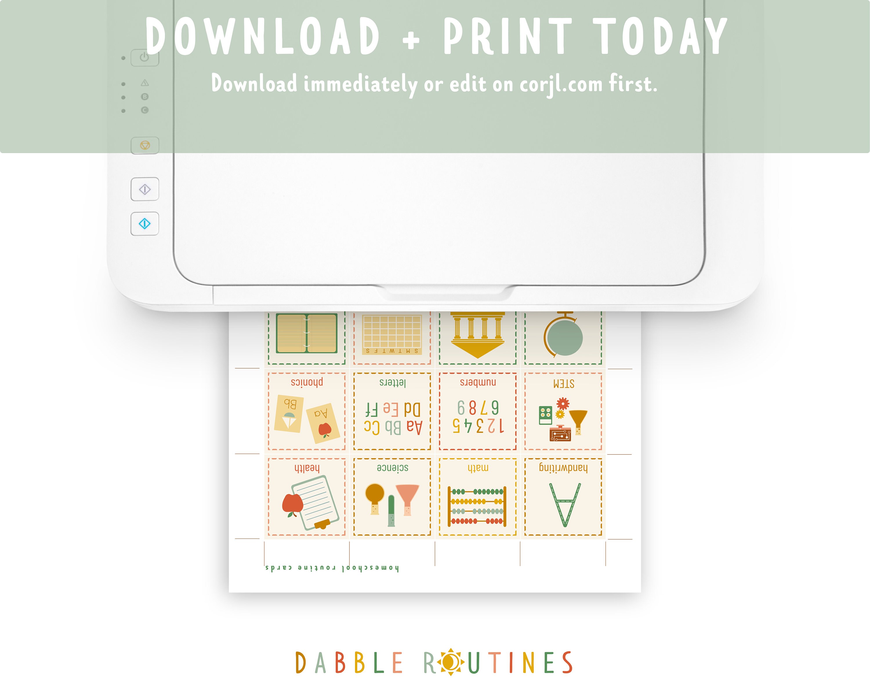 Homeschool Routine Cards I Mix and Match I Homeschool - Etsy