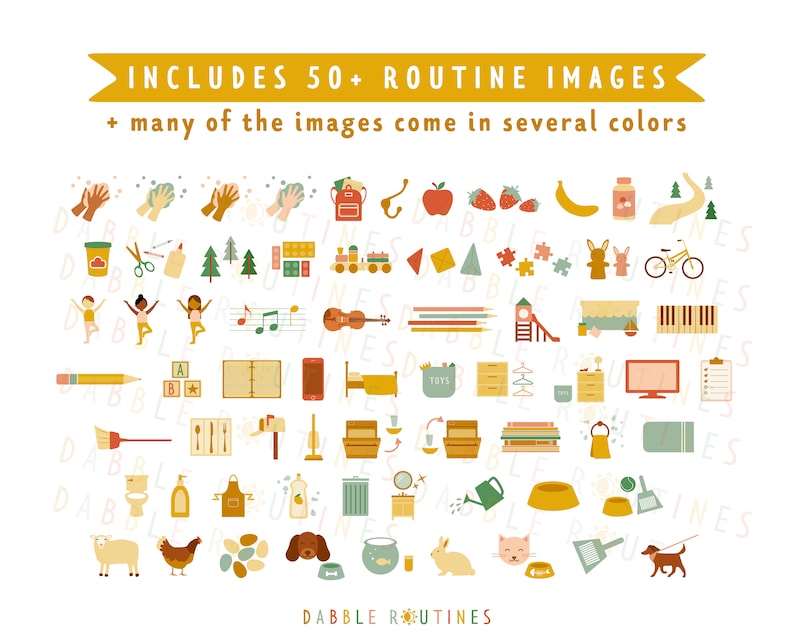 Editable Afternoon Routine Chart, Kids Visual Schedule (digital ...