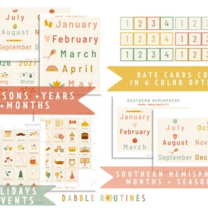 Monthly Calendar for Kids I Learning Calendar I Perpetual Toddler ...