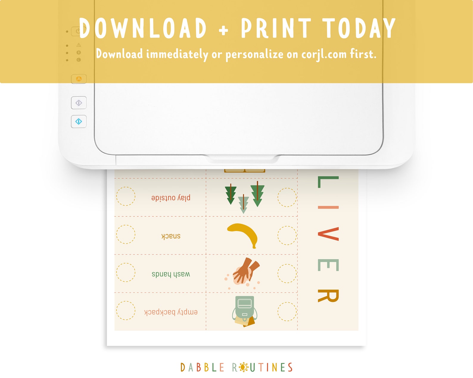 Editable Afternoon Routine Chart, Kids Visual Schedule (digital ...