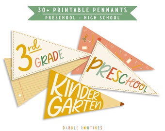 First Day of School Felt Pennant Flag Back to School Sign - Etsy