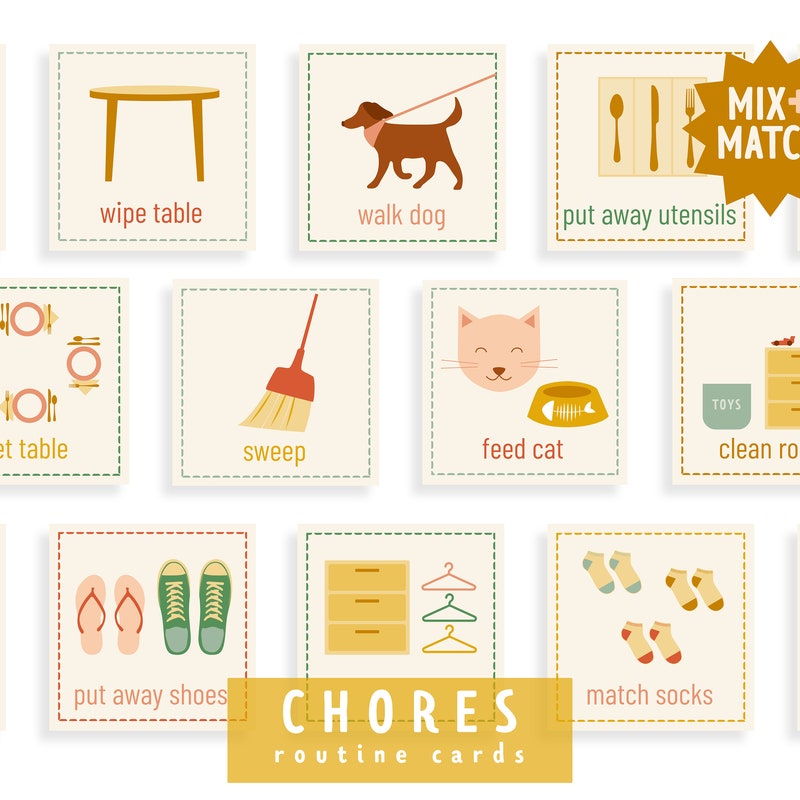 Chore Cards - Etsy