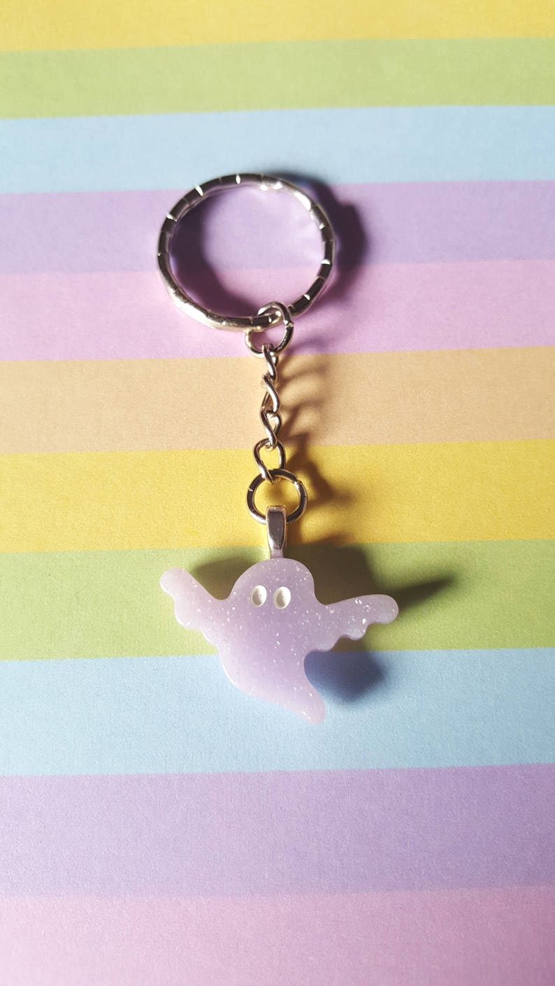 Glitter ghost keyring Ghost keyring Ghost pendant Halloween | Etsy