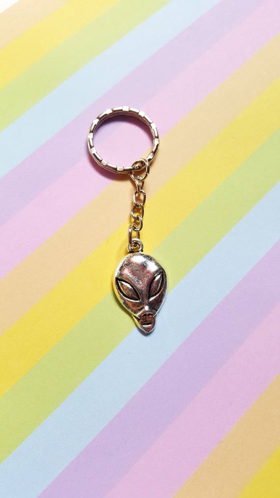 Alien Keyring Alien Bag Charm Outer Space Keyring Alien | Etsy