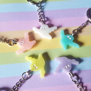 Glitter Ghost Keyring, Ghost Keyring, Ghost Pendant, Halloween Keyring ...