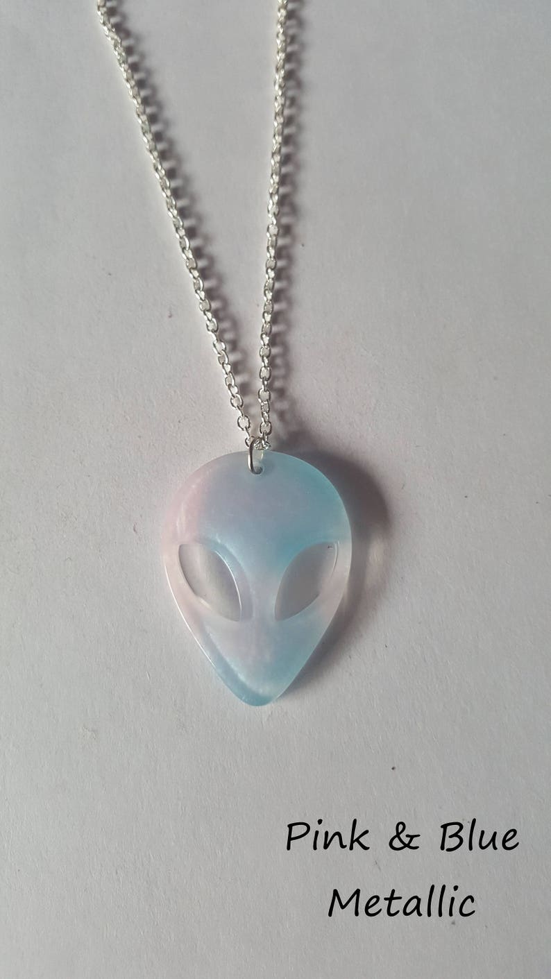 Glitter Alien Necklace Alien Necklace Alien Pendant Pendant - Etsy
